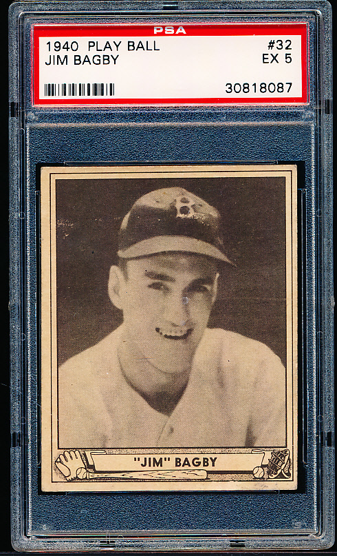 Lot Detail - 1940 Playball Baseball- #32 Jim Bagby, Boston Red Sox- PSA ... Lot Detail - 1940 Playball Baseball- #32 Jim Bagby, Boston Red Sox- PSA ...