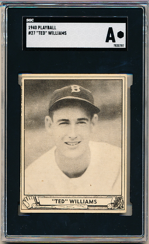 Lot Detail - 1940 Playball Baseball- #27 Ted Williams, Red Sox- SGC A ... Lot Detail - 1940 Playball Baseball- #27 Ted Williams, Red Sox- SGC A ...
