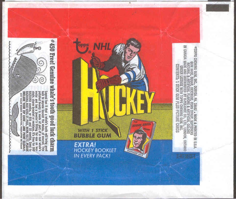 Lot Detail - 1971-72 Topps Hockey Wrapper- 2 Wrappers