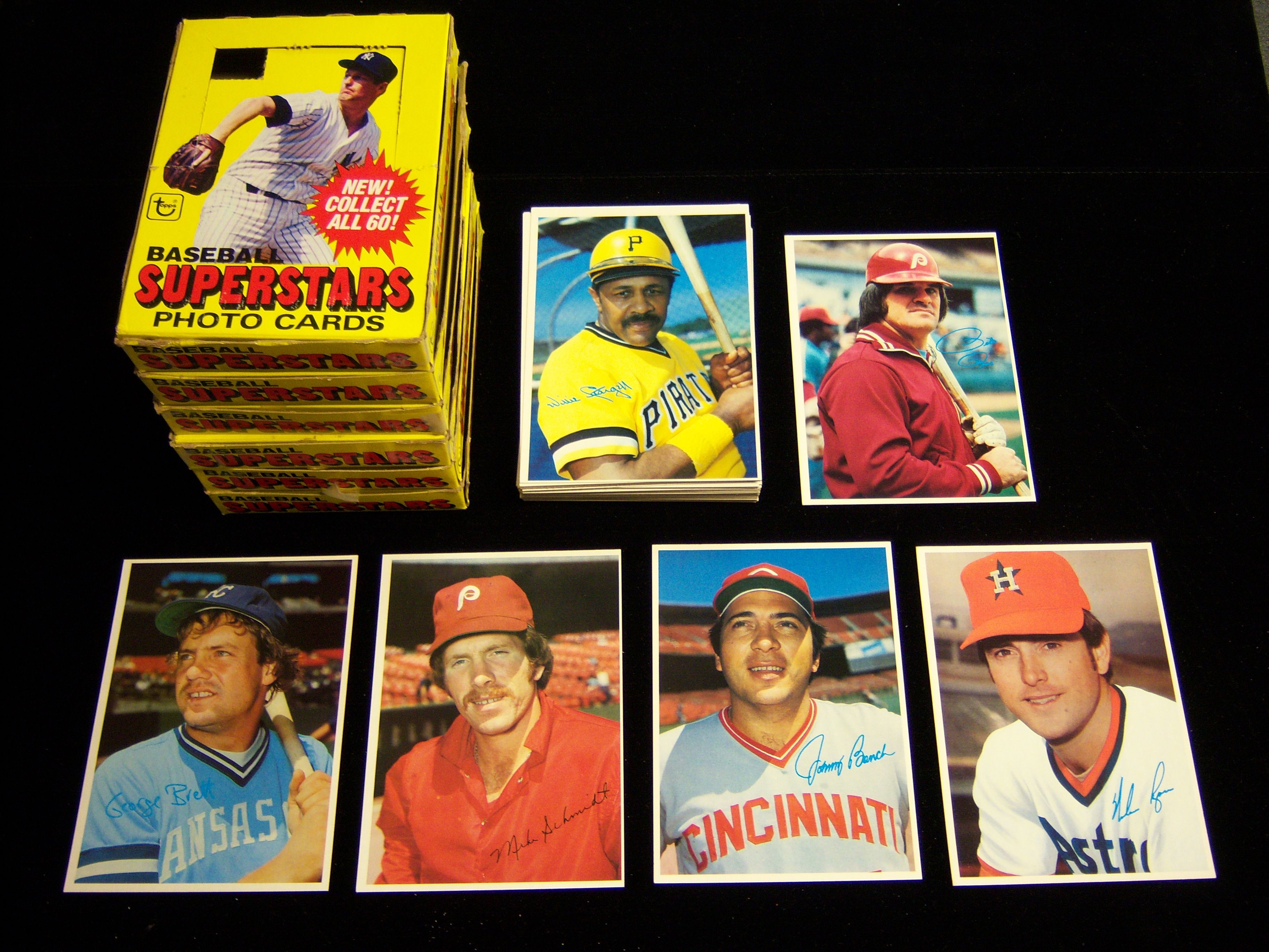 Lot Detail - 1980 Topps Superstar 5x7” Bb Complete Grey Back Sets Of 60 