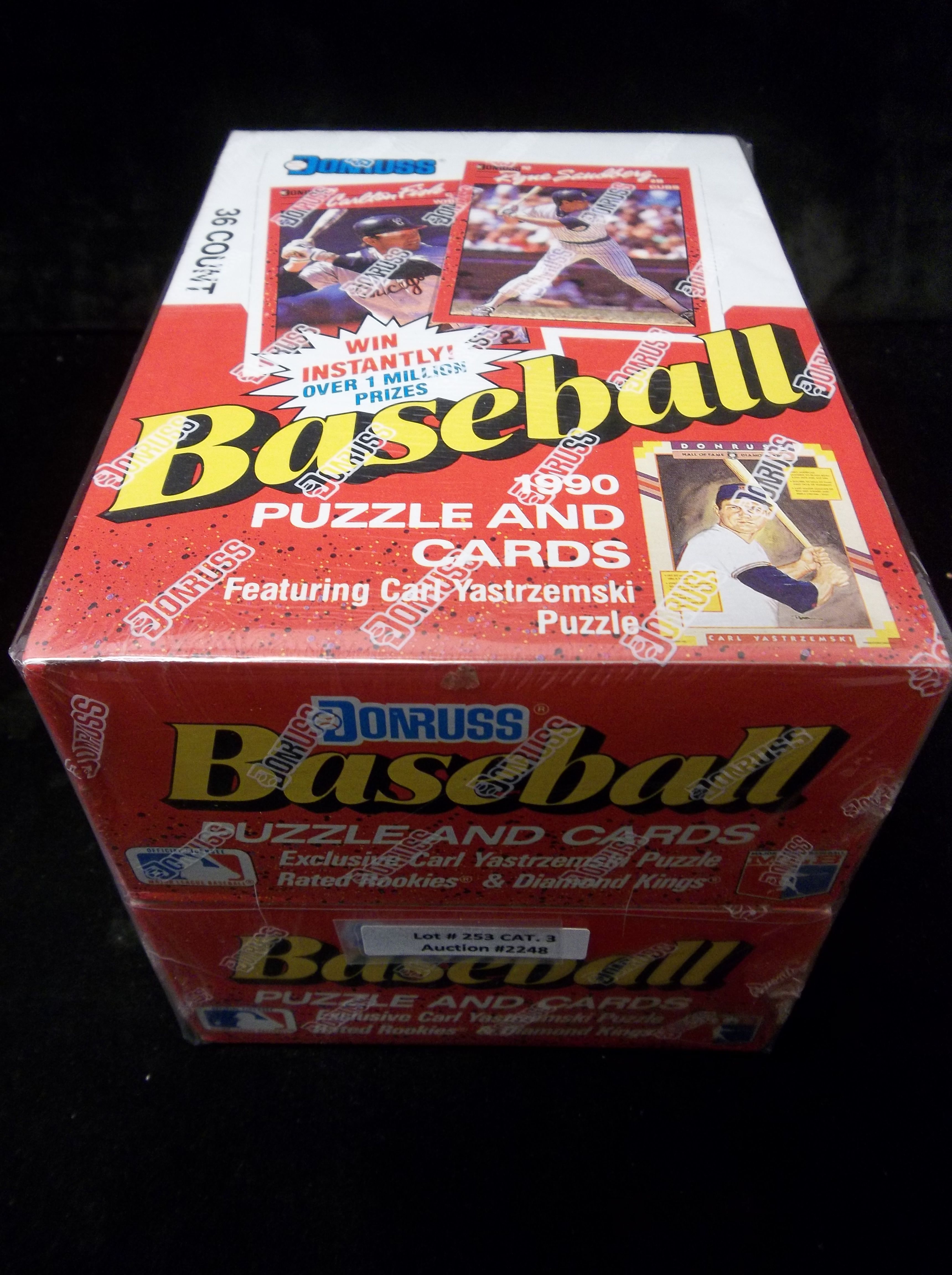 Lot Detail - 1990 Donruss Baseball- 2 Unopened Wax Boxes