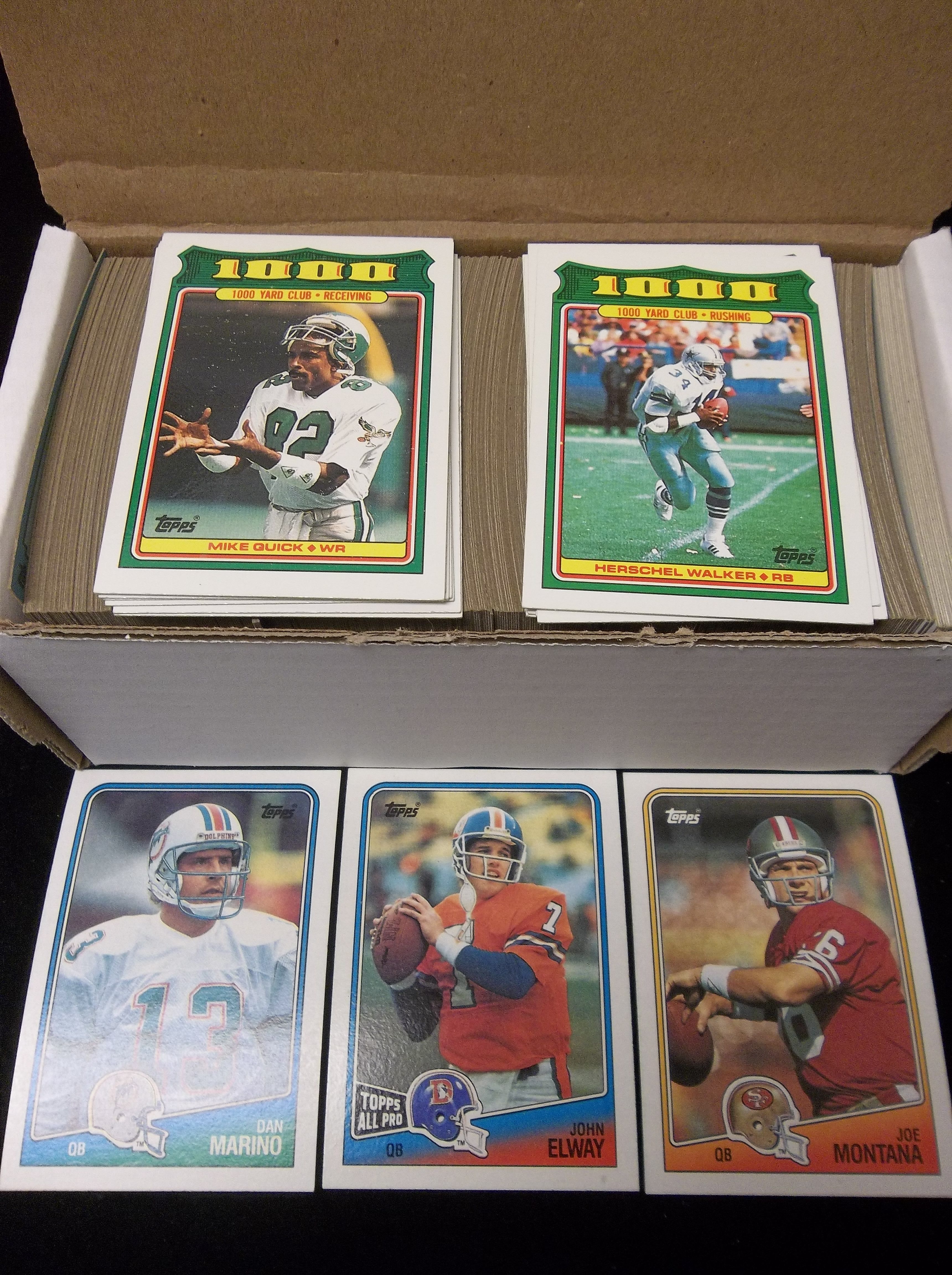 Lot Detail - 1988 Topps Football Complete Set Of 396 With 1000 Yard