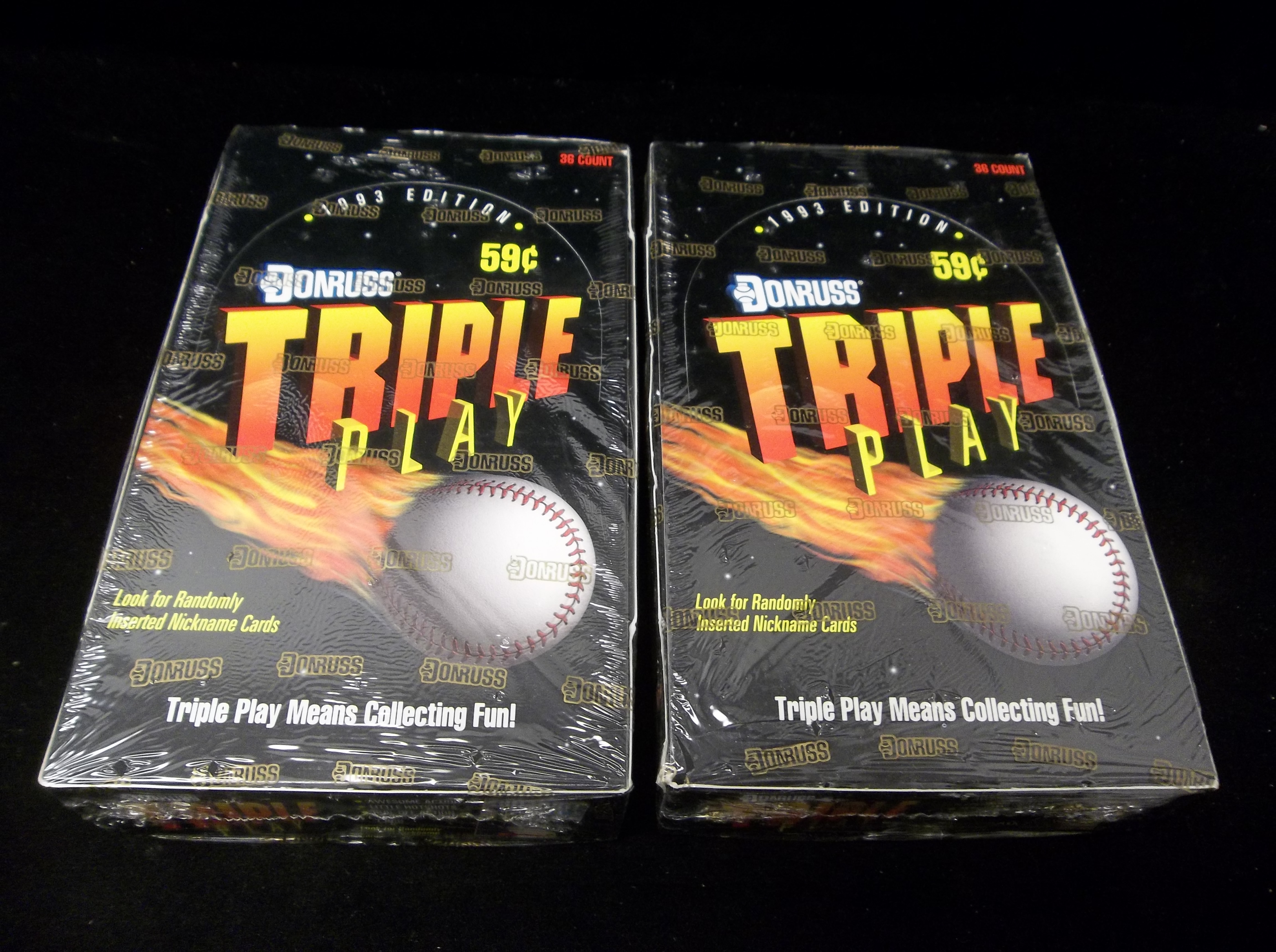 Lot Detail - 1993 Donruss Triple Play Baseball- 2 Unopened Wax Boxes