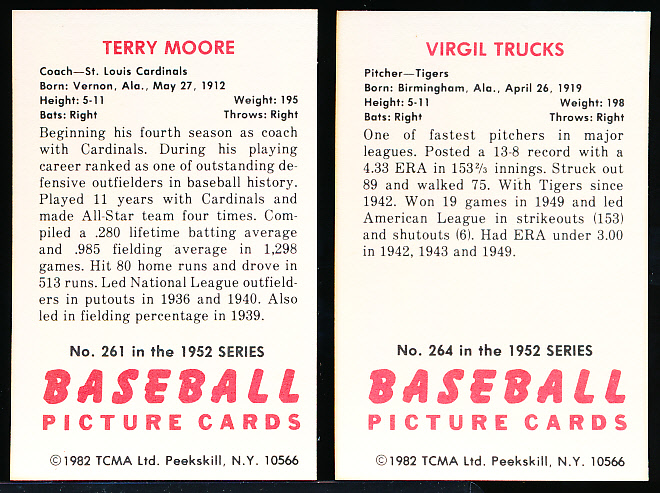 Lot Detail - 1982 Tcma 1952 Bowman Extension Bsbl.- 1 Complete Set Of