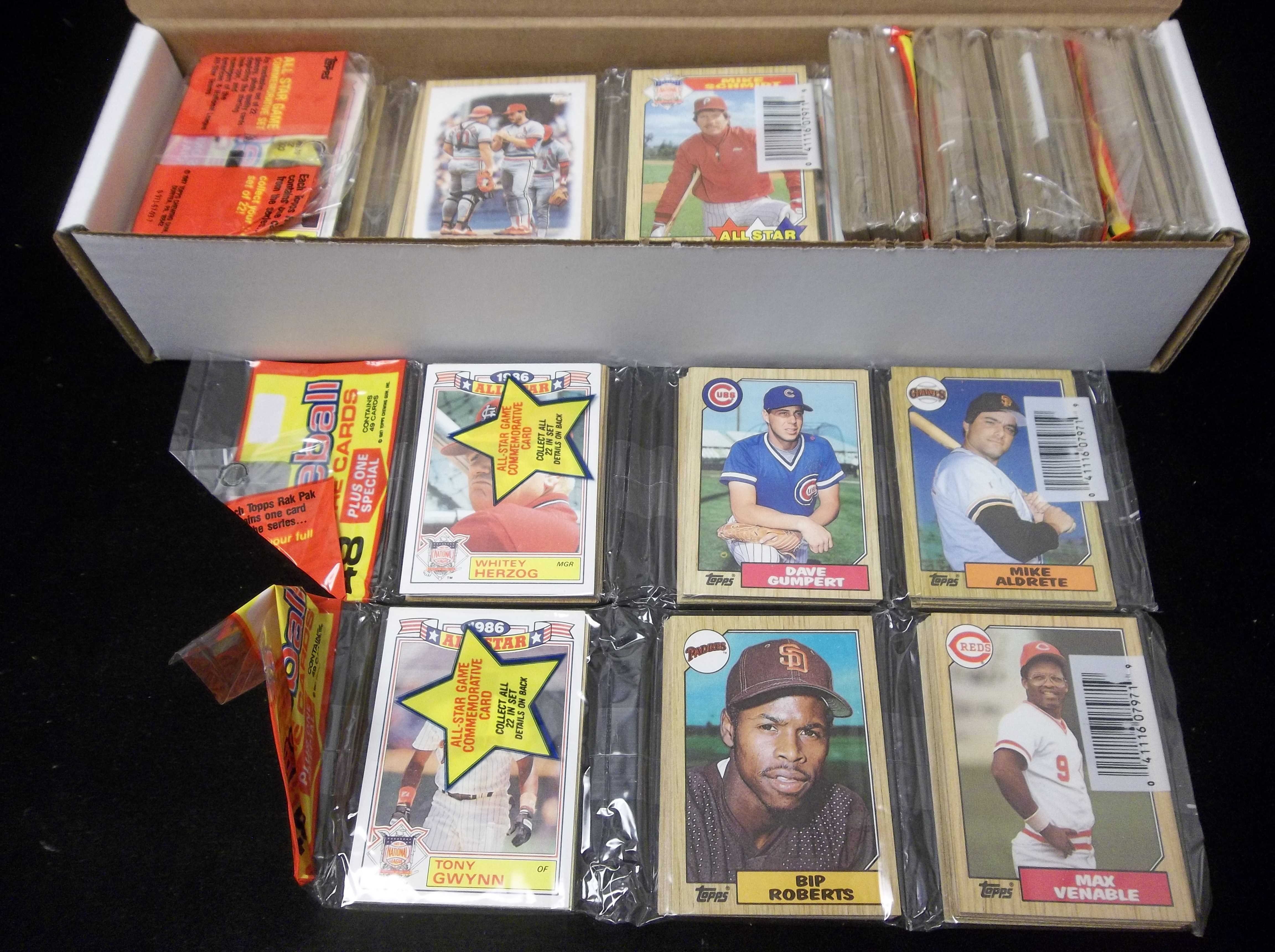 Lot Detail - 1987 Topps Baseball- 12 Unopened Rack Packs