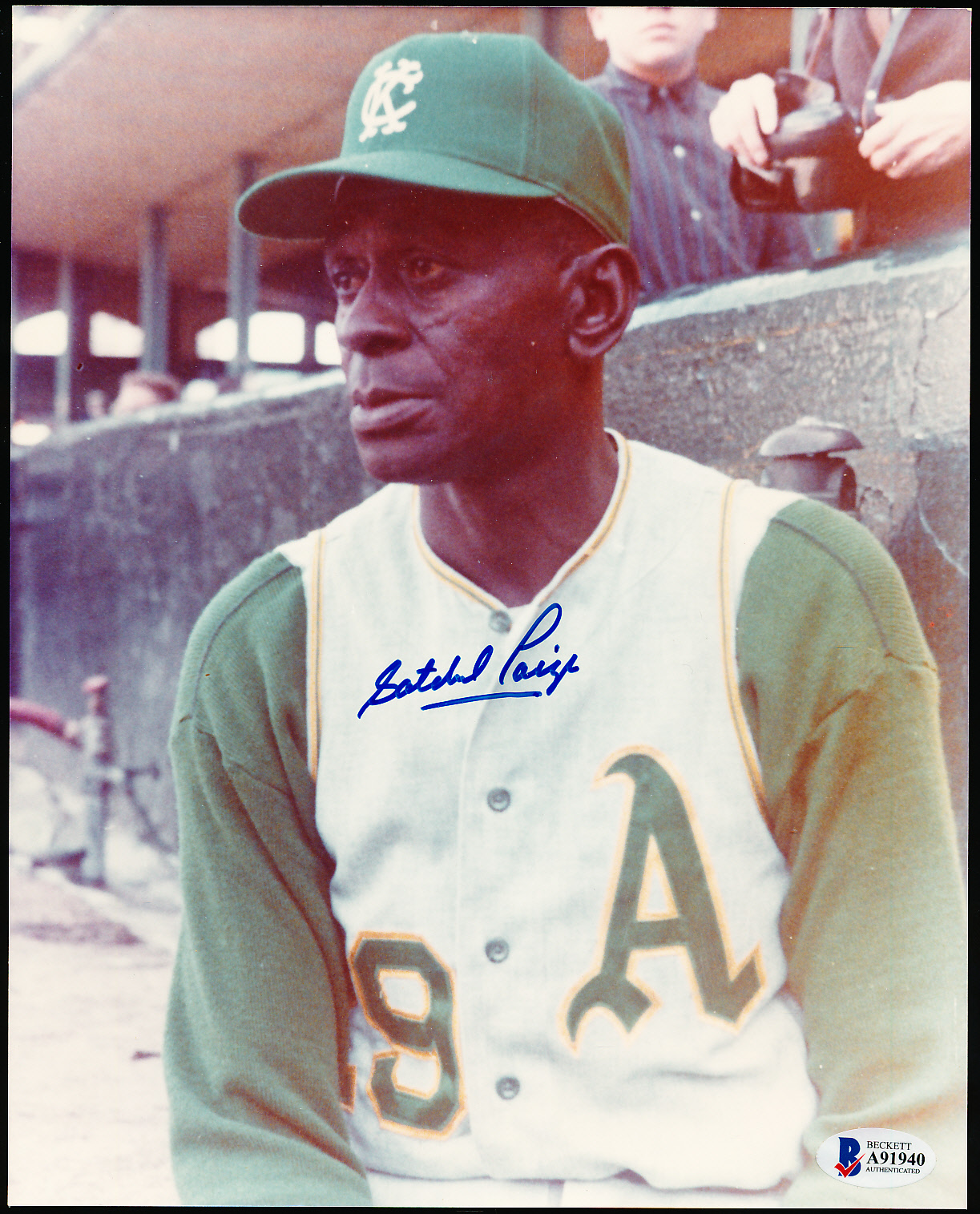 Lot Detail Autographed Satchel Paige Kansas City As Mlb Color 8” X 10” Photo Beckett