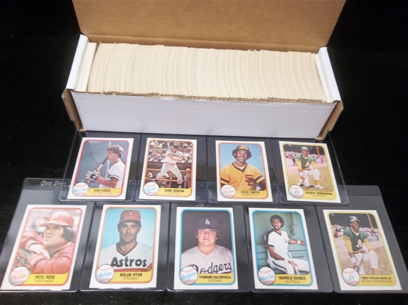 Lot Detail - 1981 Fleer Baseball Complete Set Of 660