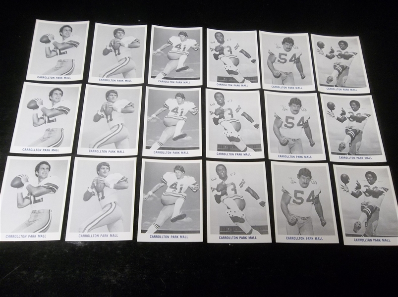 Lot Detail - 1982 Carrollton Park Mall Dallas Cowboys Complete Sets Of