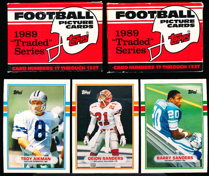 Lot Detail - 1989 Topps Traded Ftbl.- 2 Complete Sets Of 132 Cards In