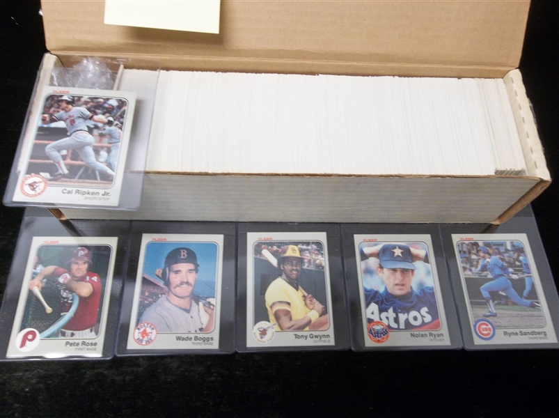 Lot Detail - 1983 Fleer Baseball Complete Set Of 660