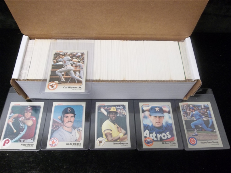 Lot Detail - 1983 Fleer Baseball Complete Set Of 660