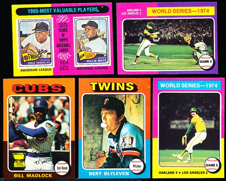 Lot Detail - 1975 Topps Baseball- 60 Asst