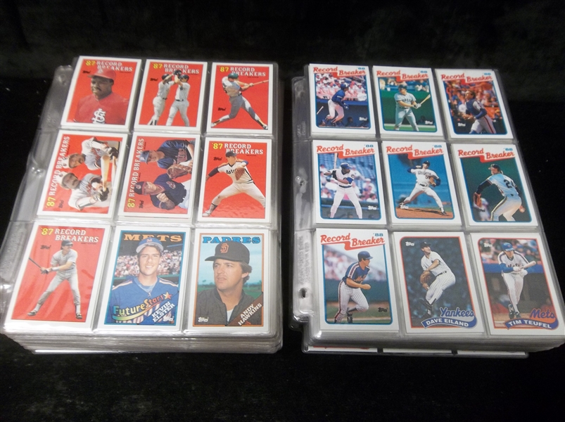 Lot Detail - 1988 & ’89 Topps Baseball Complete Sets In Pages