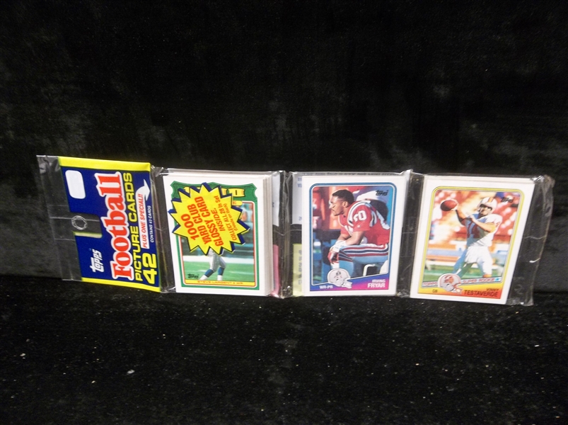 Lot Detail - 1988 Topps Ftbl.- 1 Rack Pack With Vinny Testarverde Rc On Top