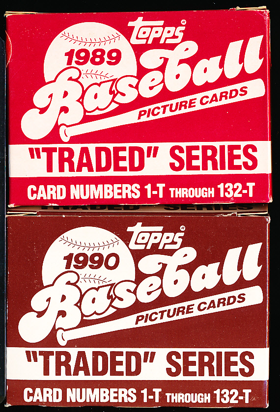 Lot Detail - 1989 & 1990 Topps Baseball Traded Sets Of 132 Cards- One