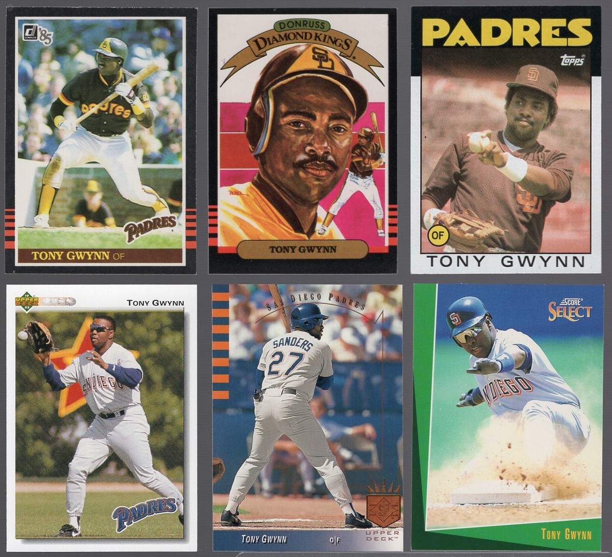 Lot Detail - Tony Gwynn Cards- 90 Asst- 1985 Thru 1993