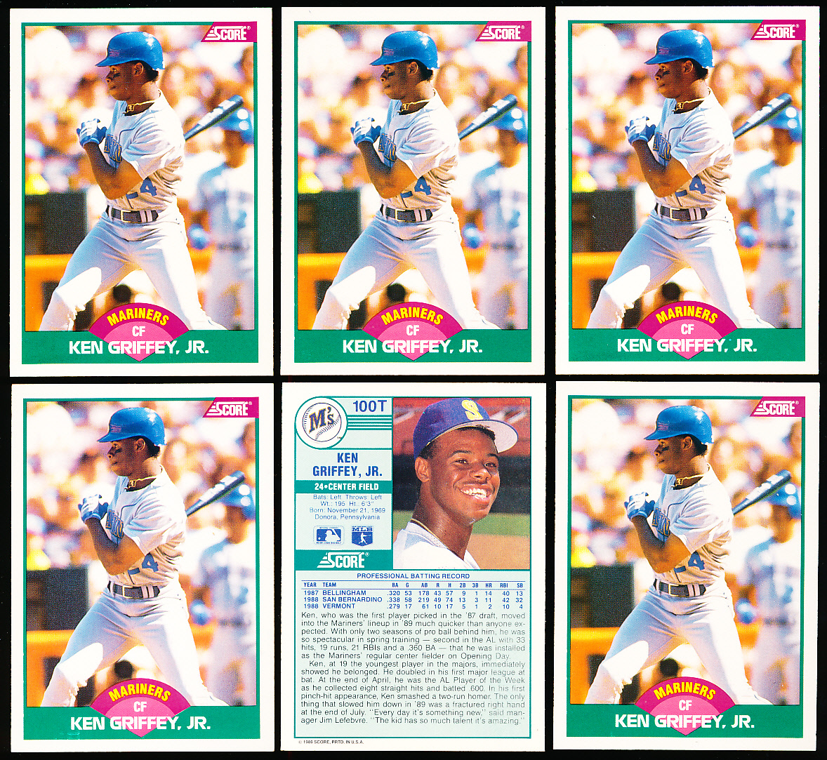 Lot Detail - 1989 Score Rc Traded Bb- #100t Ken Griffey Jr., Mariners