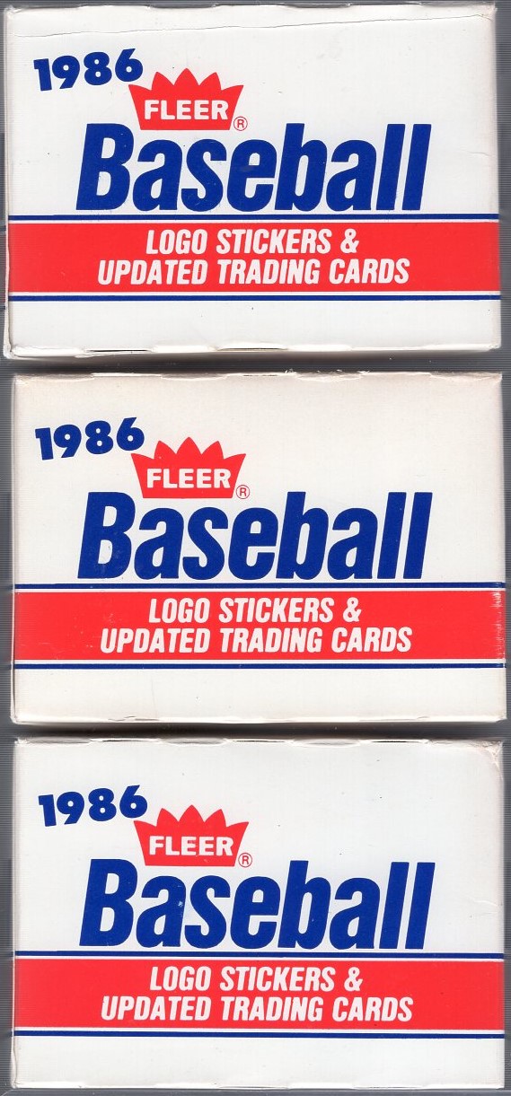 Lot Detail - 1986 Fleer Baseball- 3 Update Factory Sets