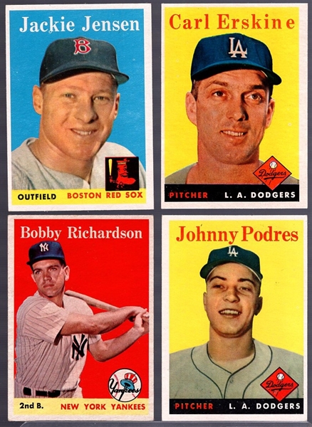 Lot Detail - 1958 Topps Baseball- 4 Diff